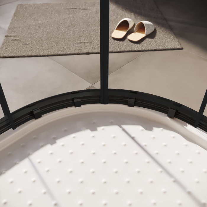 VTI 38" W X 38" D X 72" H Framed Round Shower Enclosure With Base & Reviews | Wayfair